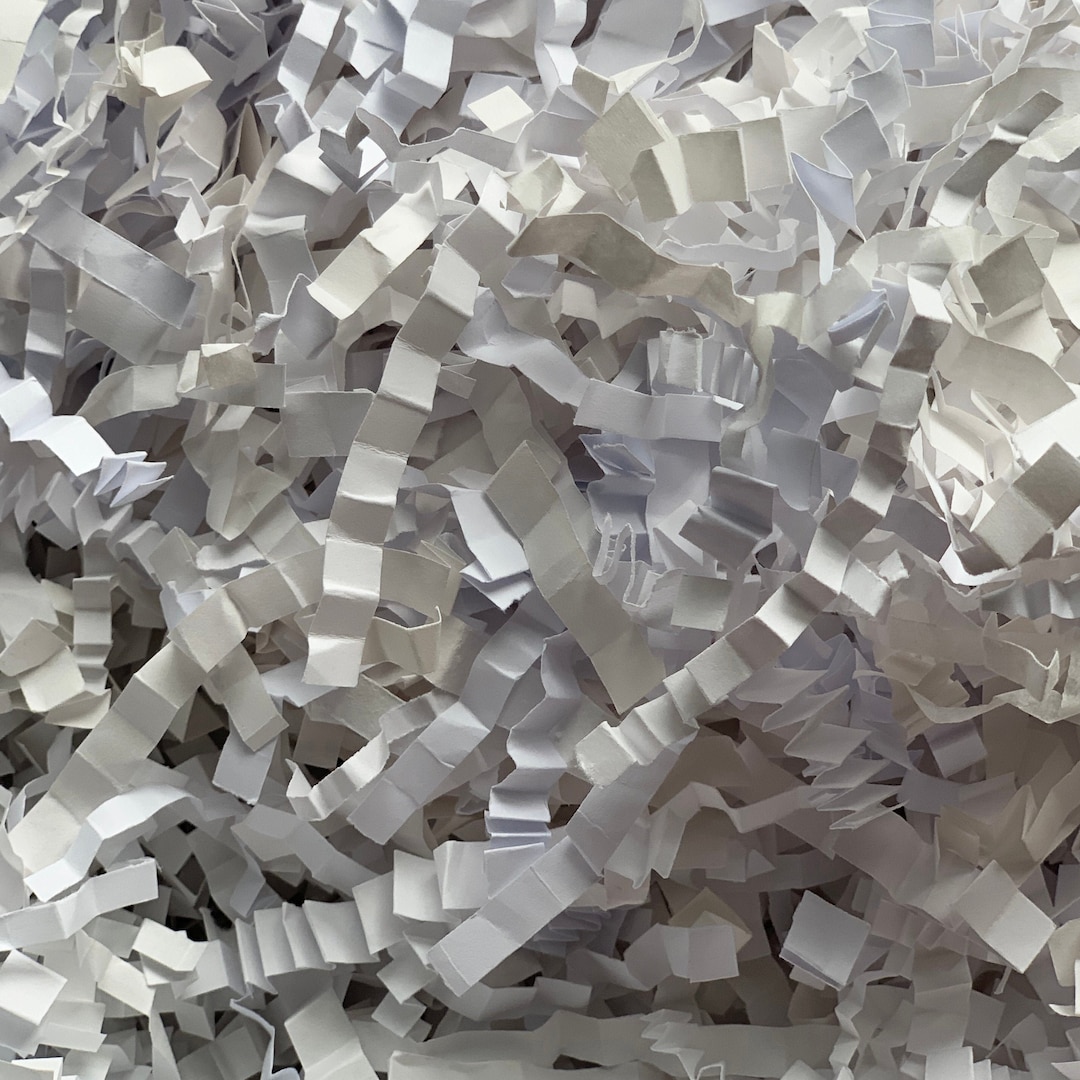 White Crinkle Paper Shred - Etsy