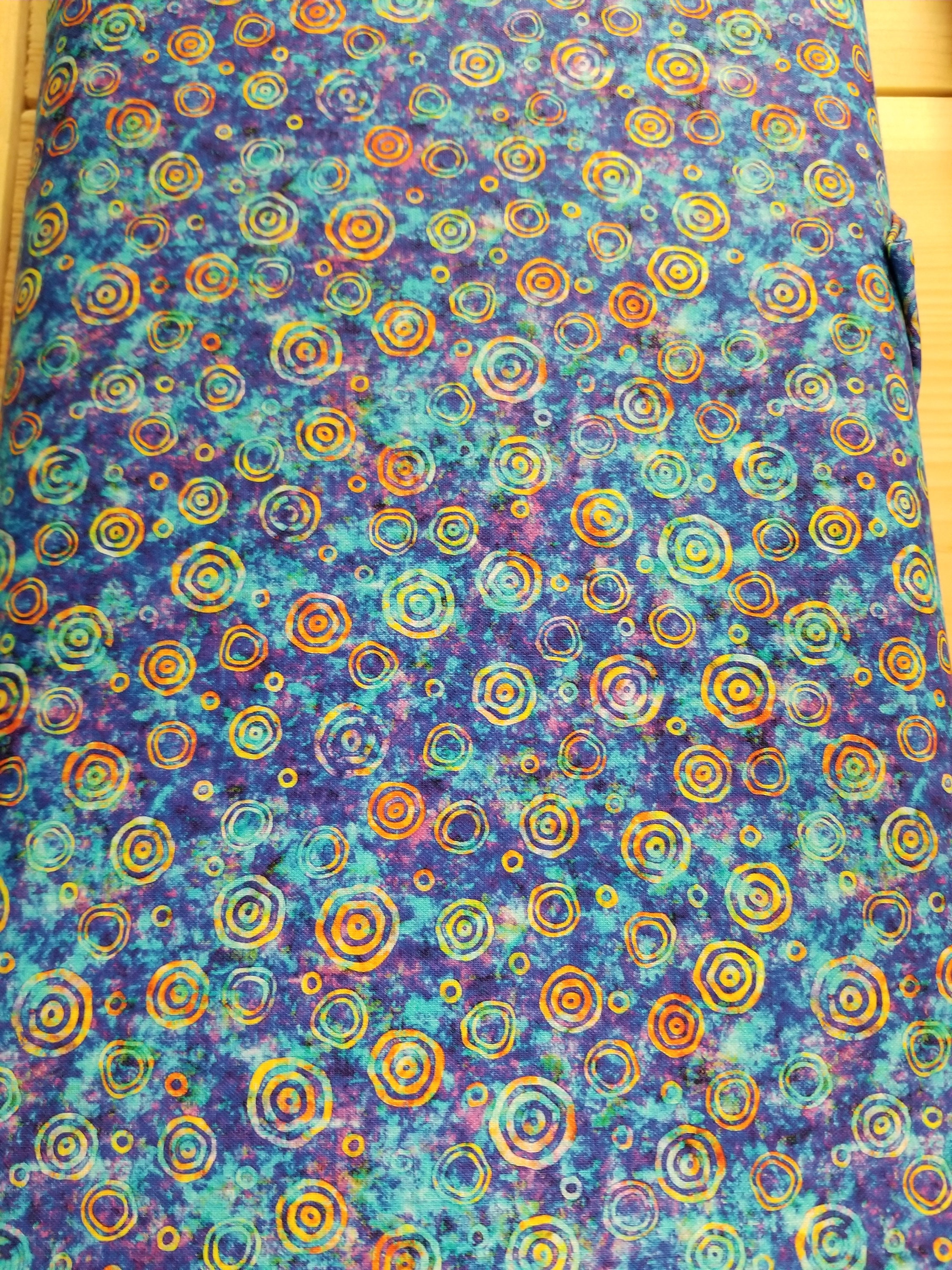 Blue Swirl Rhythm Quilt Fabric Blue Rhythm Swirl Fabric | Etsy