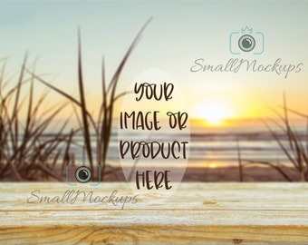 Beach Product Background Mockup Summer Sea Ocean Blank | Etsy