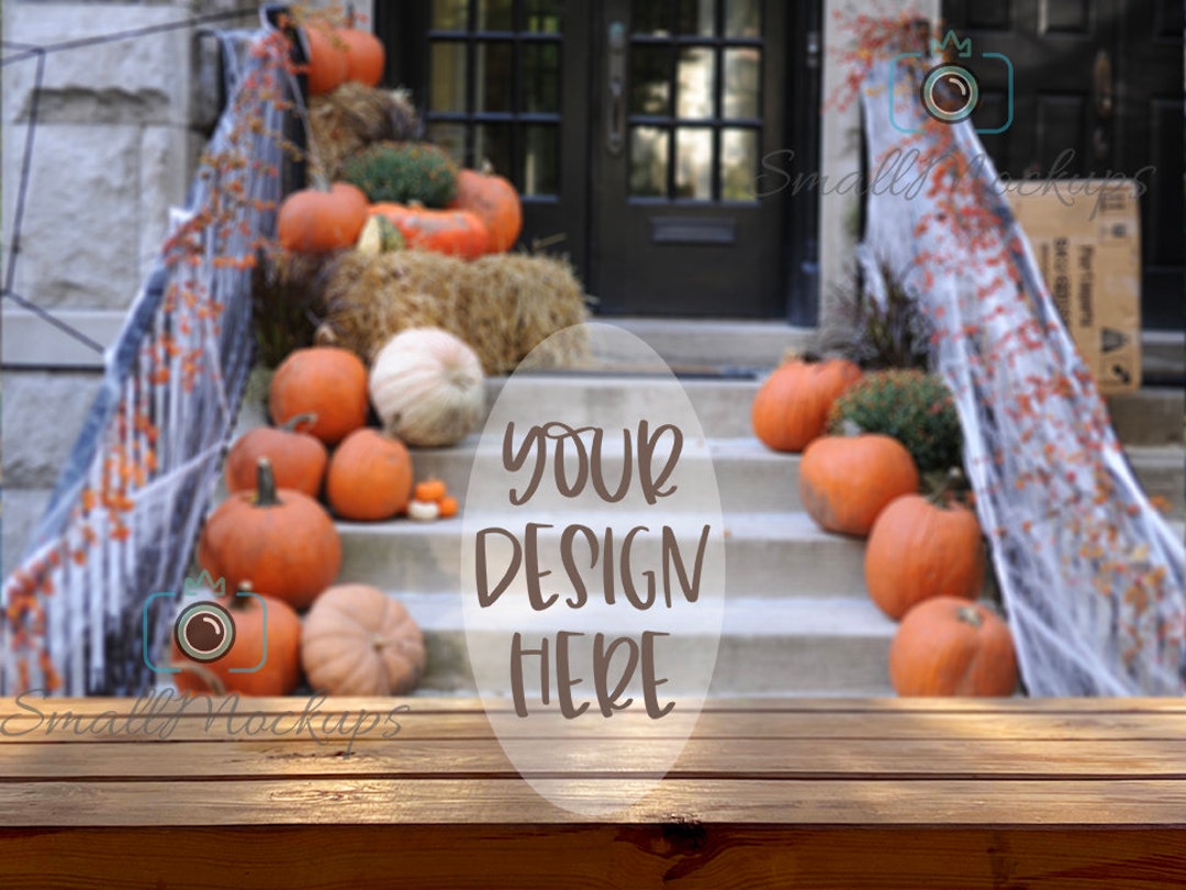 Fall Blank Mockup Background, Fall Décor Rustic Table Mockup ...