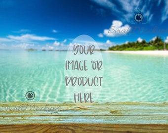Beach Product Background Mockup Summer Sea Ocean Blank | Etsy