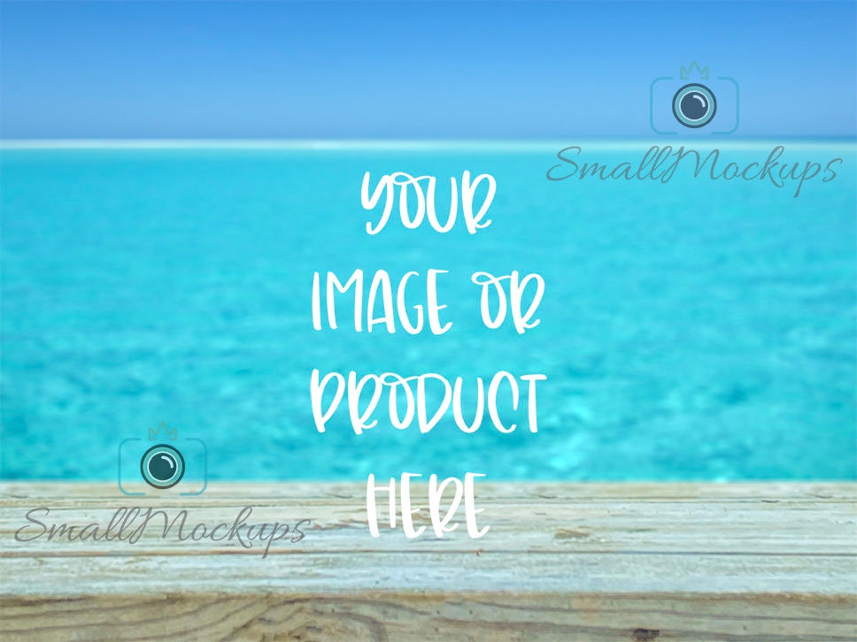 Beach Product Background Mockup Summer Sea Ocean Blank - Etsy