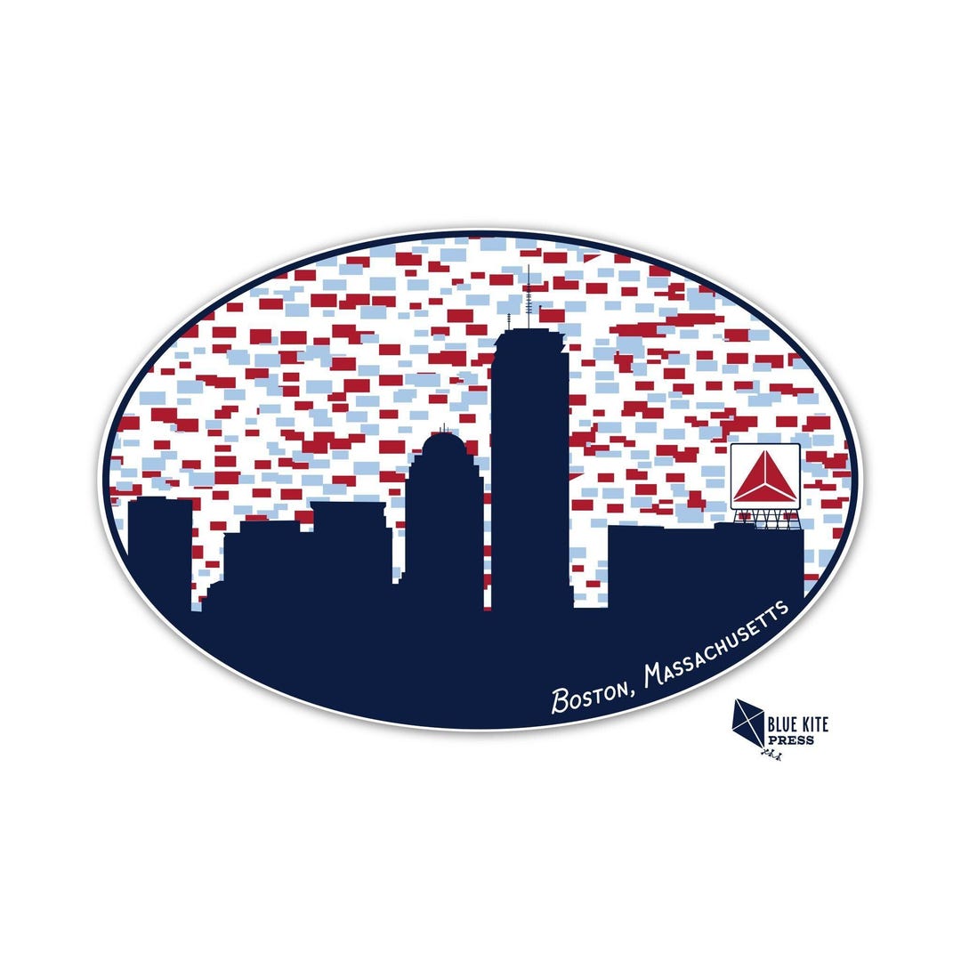 Boston Skyline Sticker | Citgo Sign | Laptop Sticker - Etsy