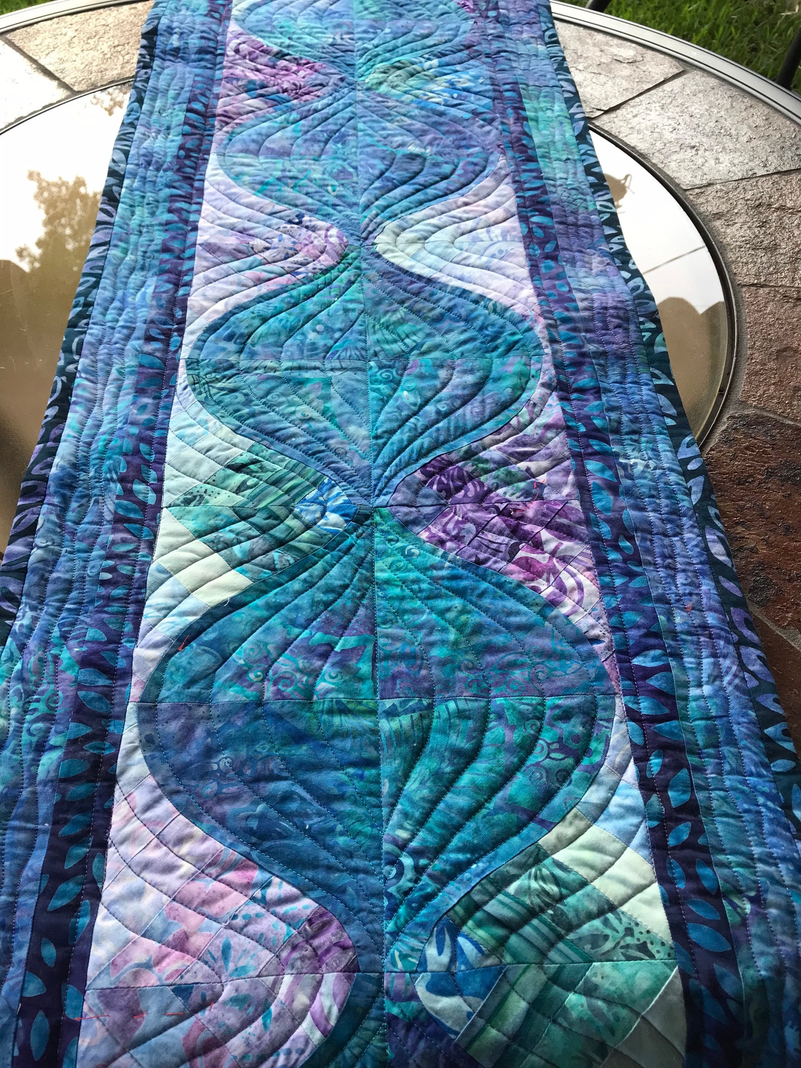 Rhythmic Waves Table Runner - Etsy