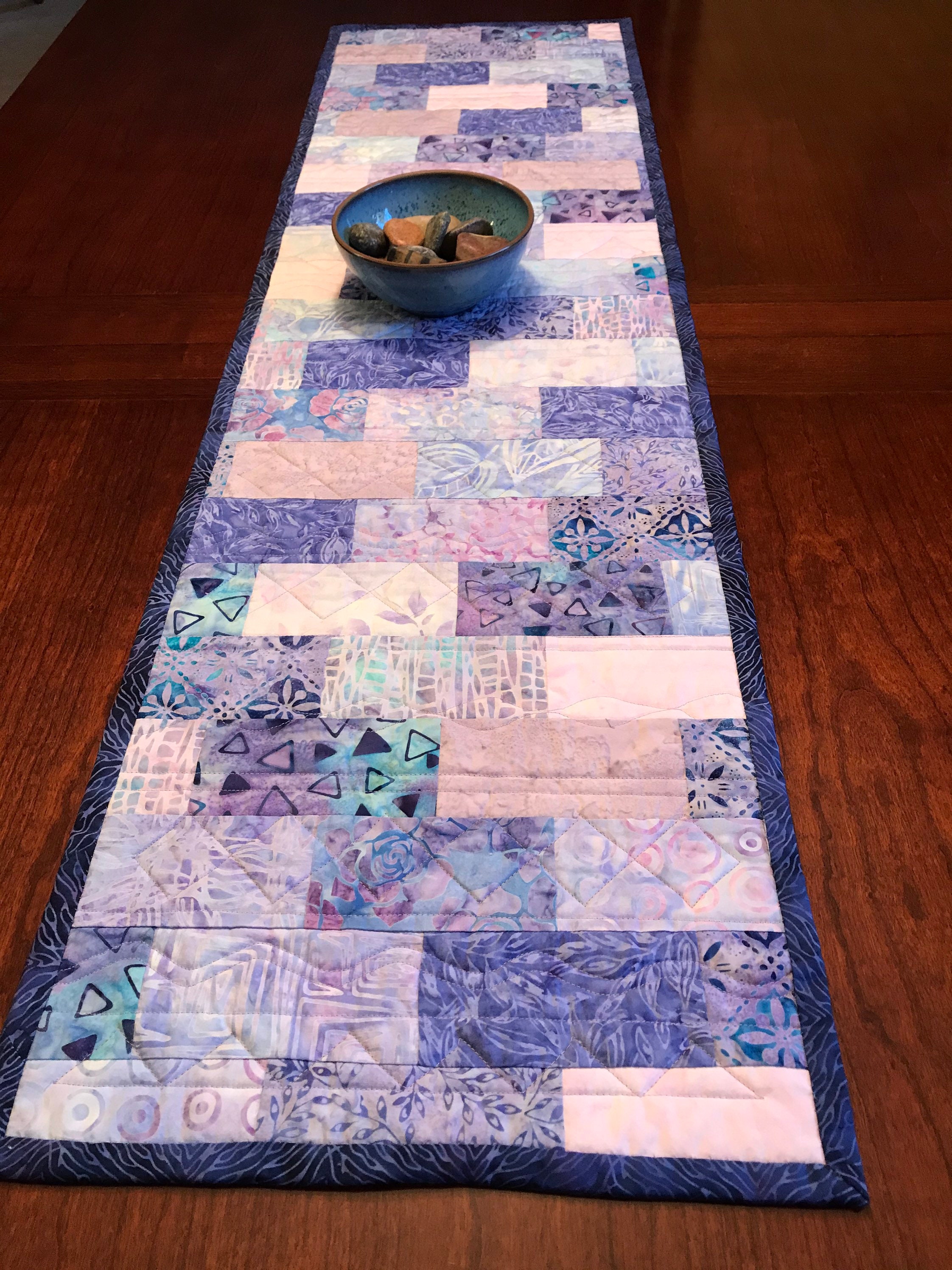 Soft Pastel Reversible Batik Table Runner - Etsy