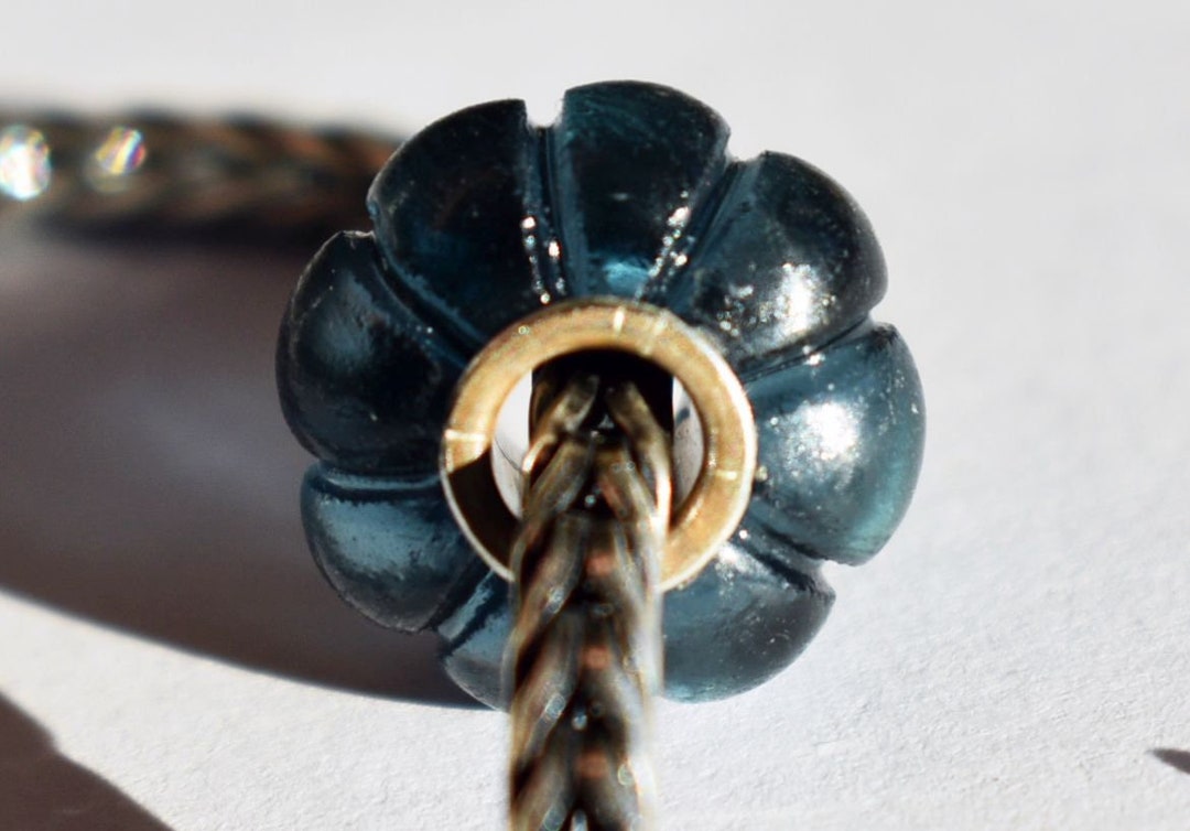 London Blue Quartz Semi-precious Gemstone Bead Carved Rondelle 13.8mm ...