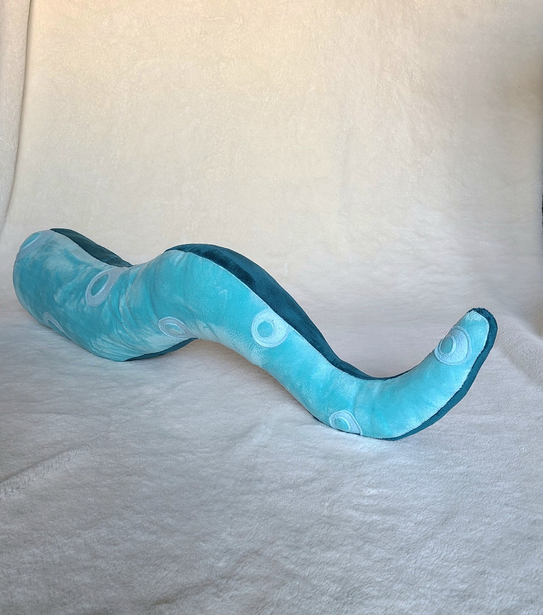 3 Tentacle Plush Pillow Teal And Light Blue Etsy