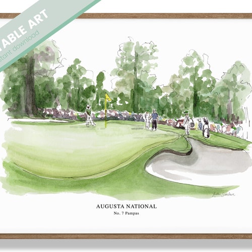 The Masters Watercolor Art Print Augusta National Golf Course - Etsy