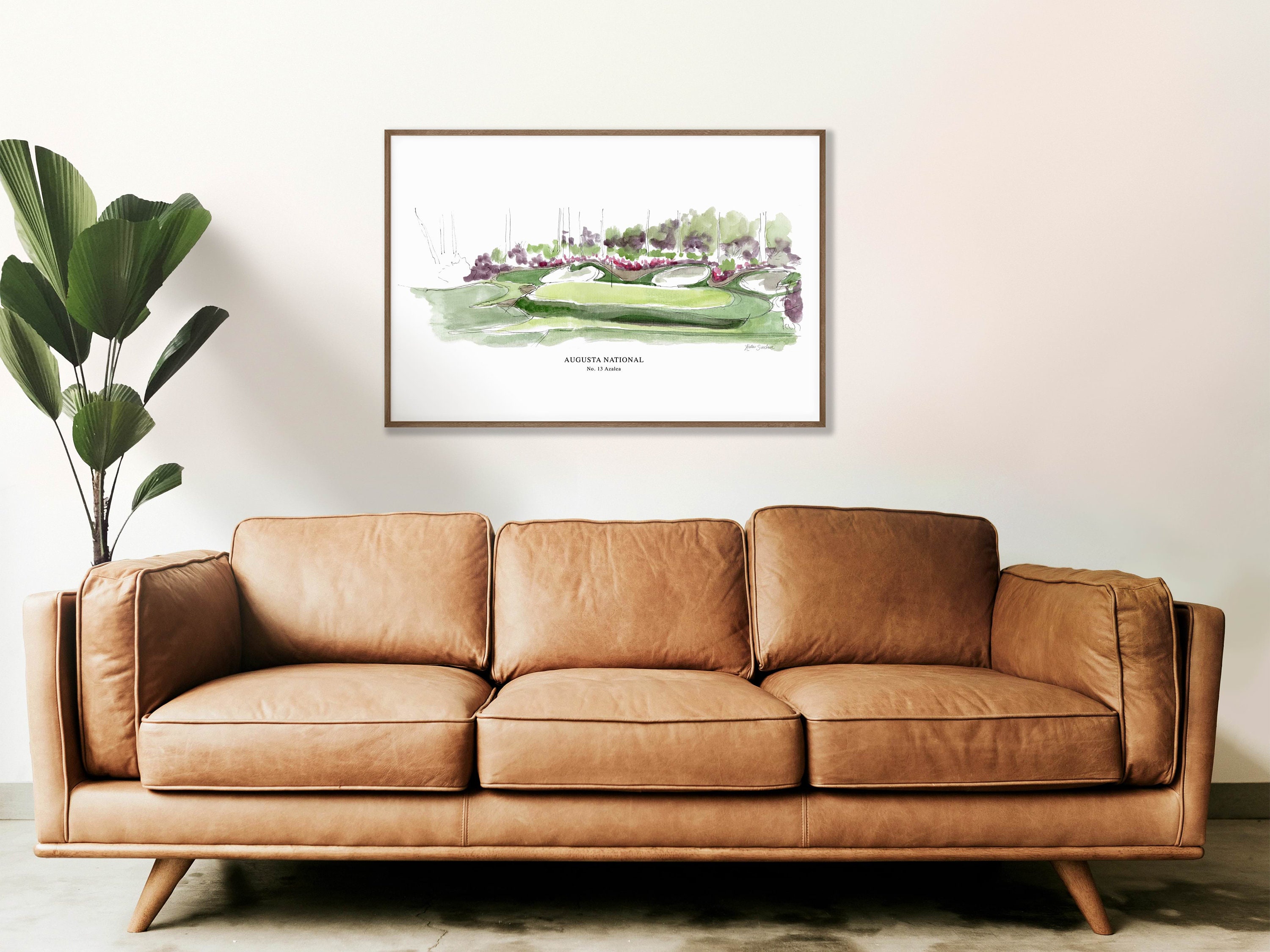 Masters 13 Azalea Green PRINT Watercolor Golf Art Augusta | Etsy