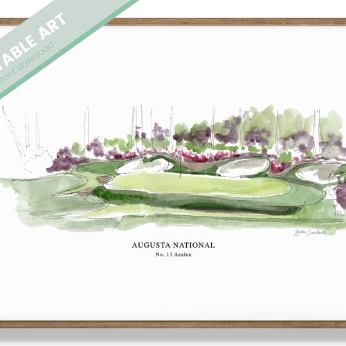 The Masters Watercolor Art Print Augusta National Golf Course - Etsy