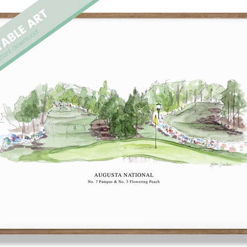 The Masters Watercolor Art Print Augusta National Golf Course - Etsy