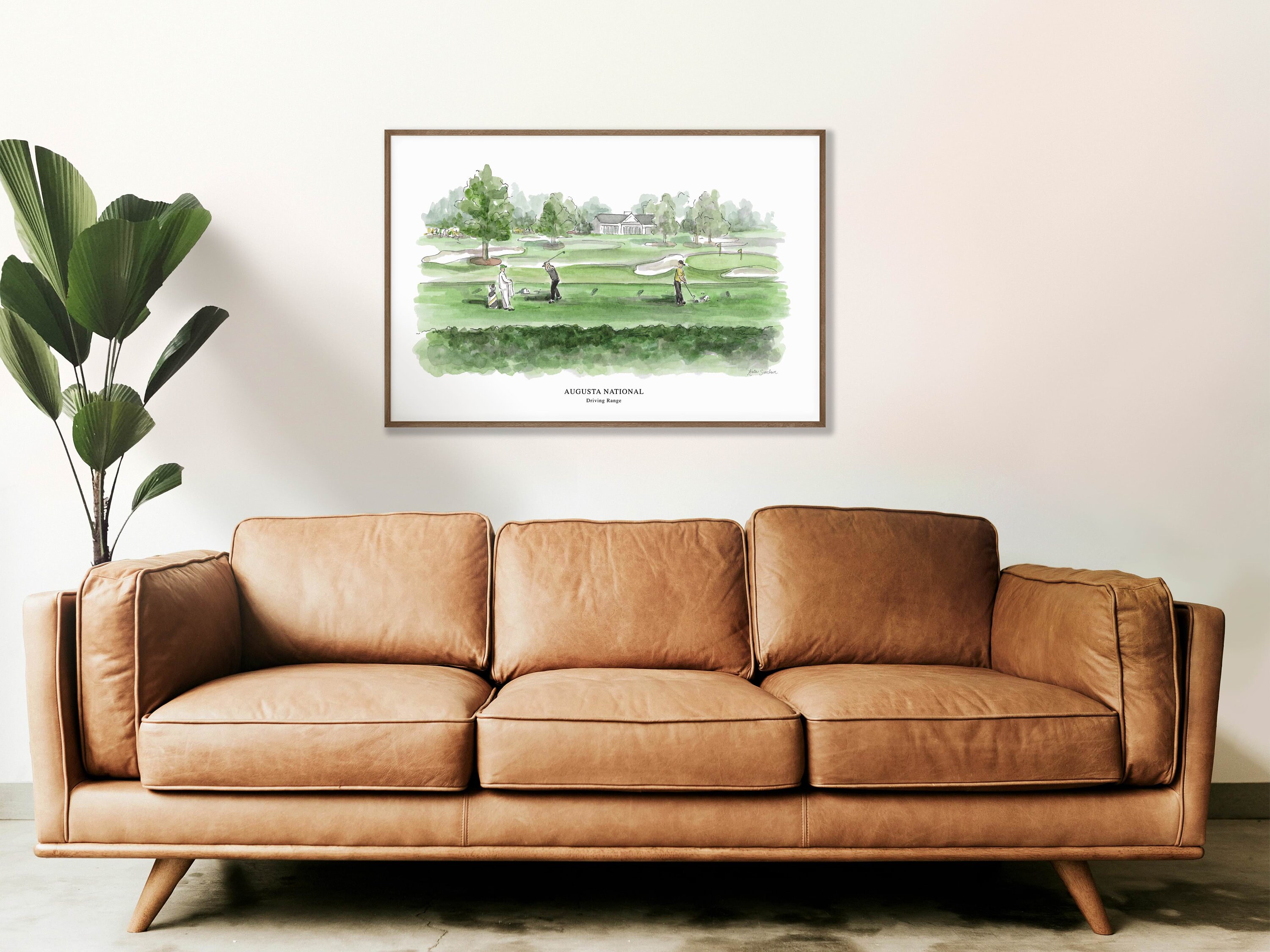 Masters Driving Range PRINT Watercolor Golf Art Augusta | Etsy