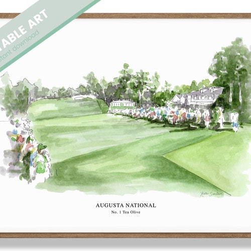 The Masters Watercolor Art Print Augusta National Golf Course - Etsy