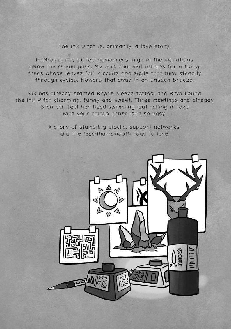 The Ink Witch A4 Black and White Comic | Etsy