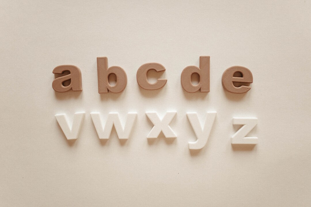 Lowercase Snow and Mocha Duo Alphabet Fridge Magnets, Montessori ...