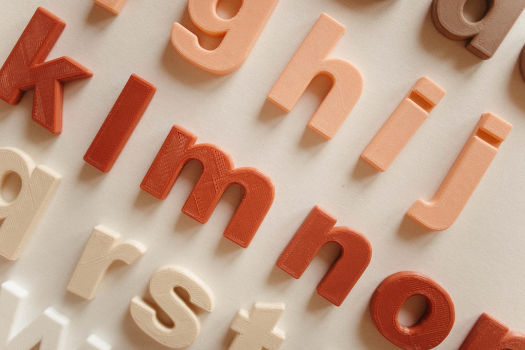 Extra Letters Lowercase Earth Tone Alphabet Fridge Magnets, Montessori ...