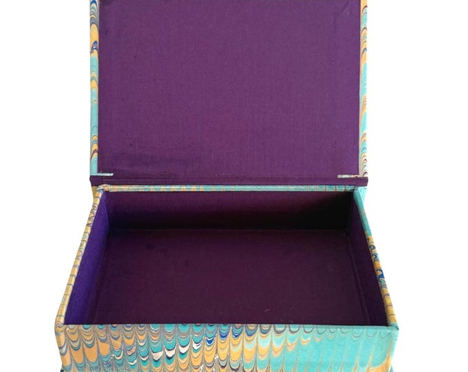 Handmade Marbled Paper Gift Box, 4.75 X 6.75" X 2.0" - Etsy