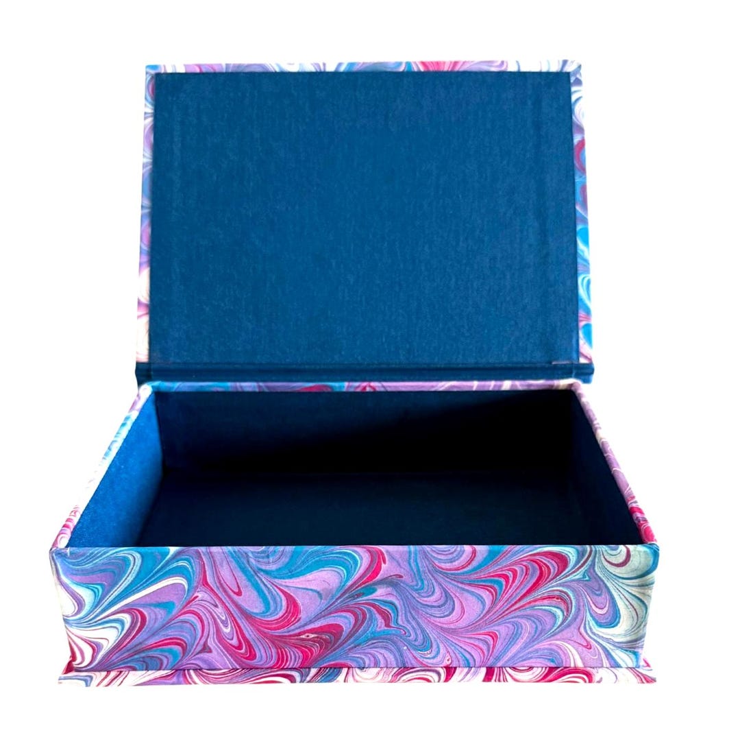 Handmade Marbled Paper Box, 5.5" X 7.5 "x 2.0" - Etsy