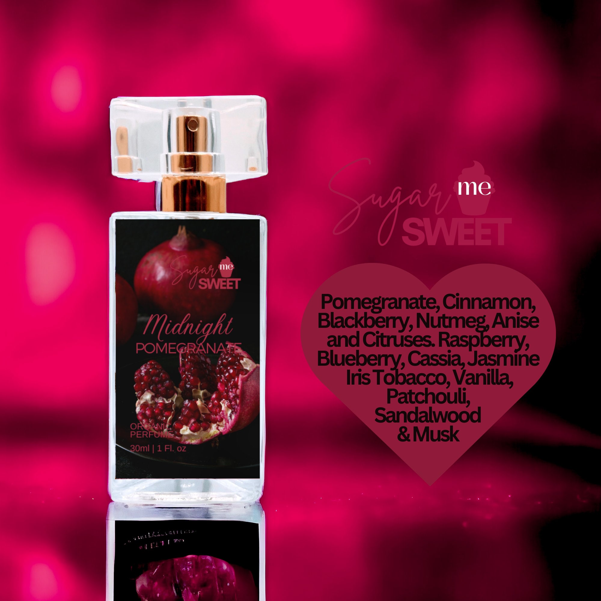 Midnight Pomegranate Perfume Gourmand Dessert Organic Perfume Oil