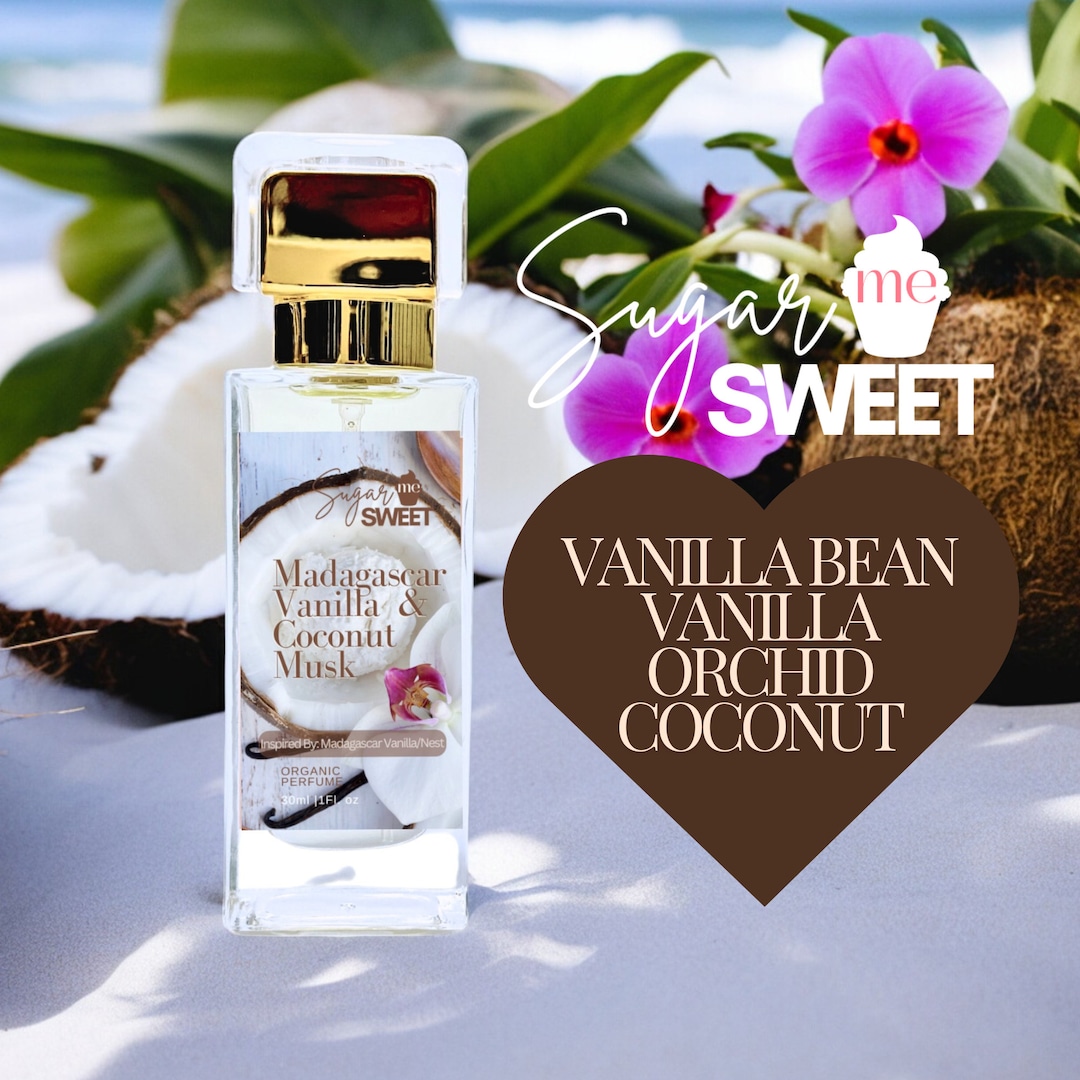 Madagascar Vanilla & Coconut Musk Perfume | Gourmand, Dessert | Organic ...