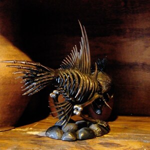 Prickle Fish Sr. Ancient Fish Skeleton Crazy Interior - Etsy
