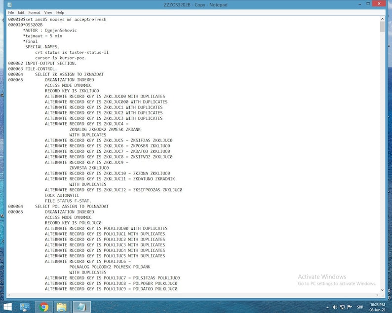 Microsoft Cobol 5.0 (by Micro Focus) System Reference for Ms-dos ...
