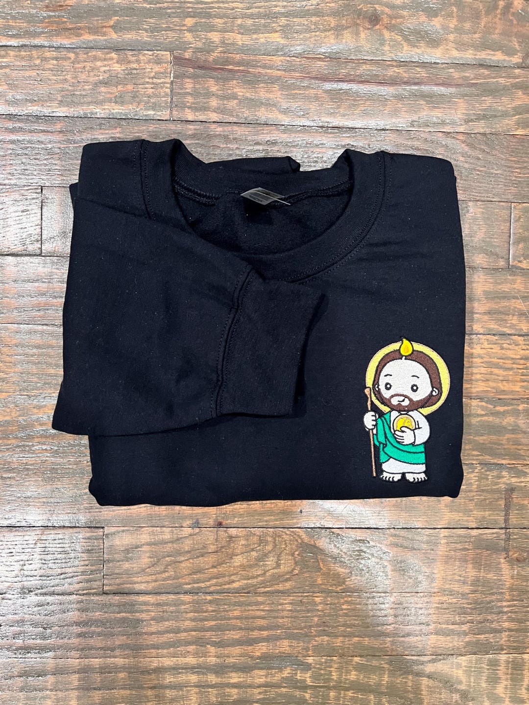 St. Jude, San Judas, Catholic Embroidered Fleece Crew, Saint ...