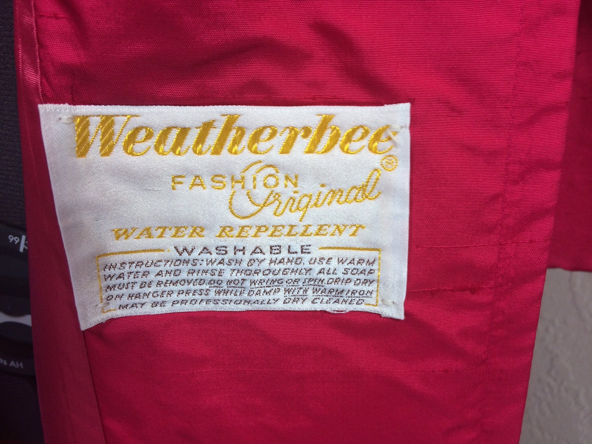 Vintage Hot Pink 60s Raincoat Weatherbee Washable Size L Etsy