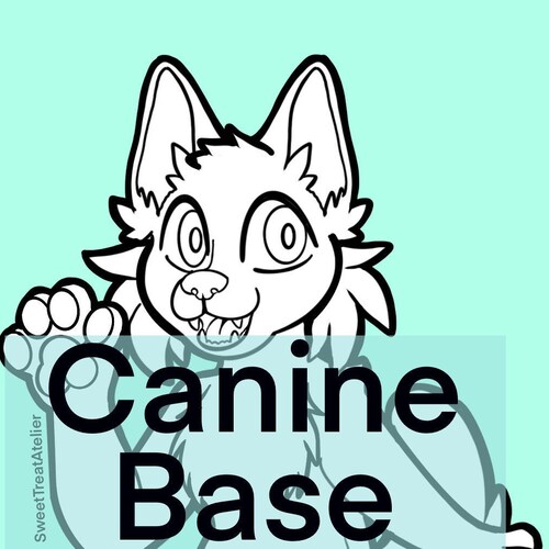Character OC Digital Art Cat Dog Hyena Base | Etsy