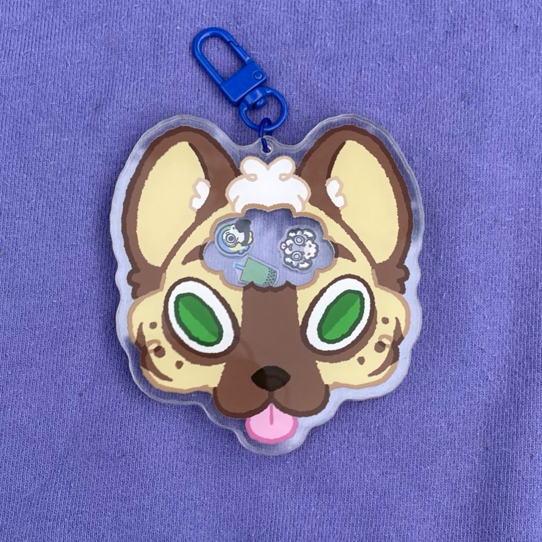 Custom Furry No Thoughts Shaker Keychain - Etsy