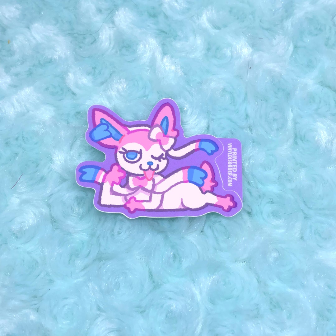 Silly Goofy Fairy Fox Poke Sticker Sylveon Inspired - Etsy