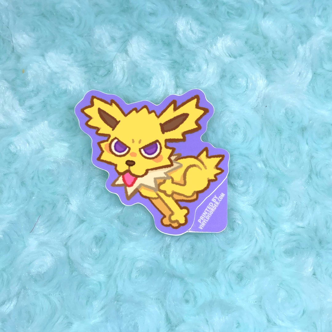 Silly Goofy Electric Fox Poke Sticker Jolteon Inspired - Etsy