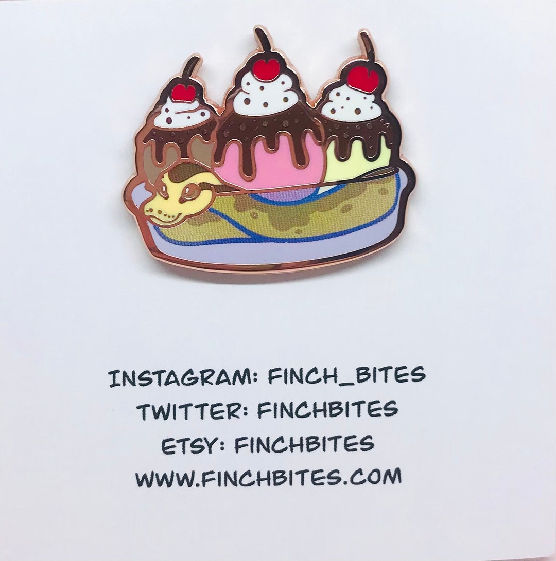 Banana Split Snake Enamel Pin - Etsy