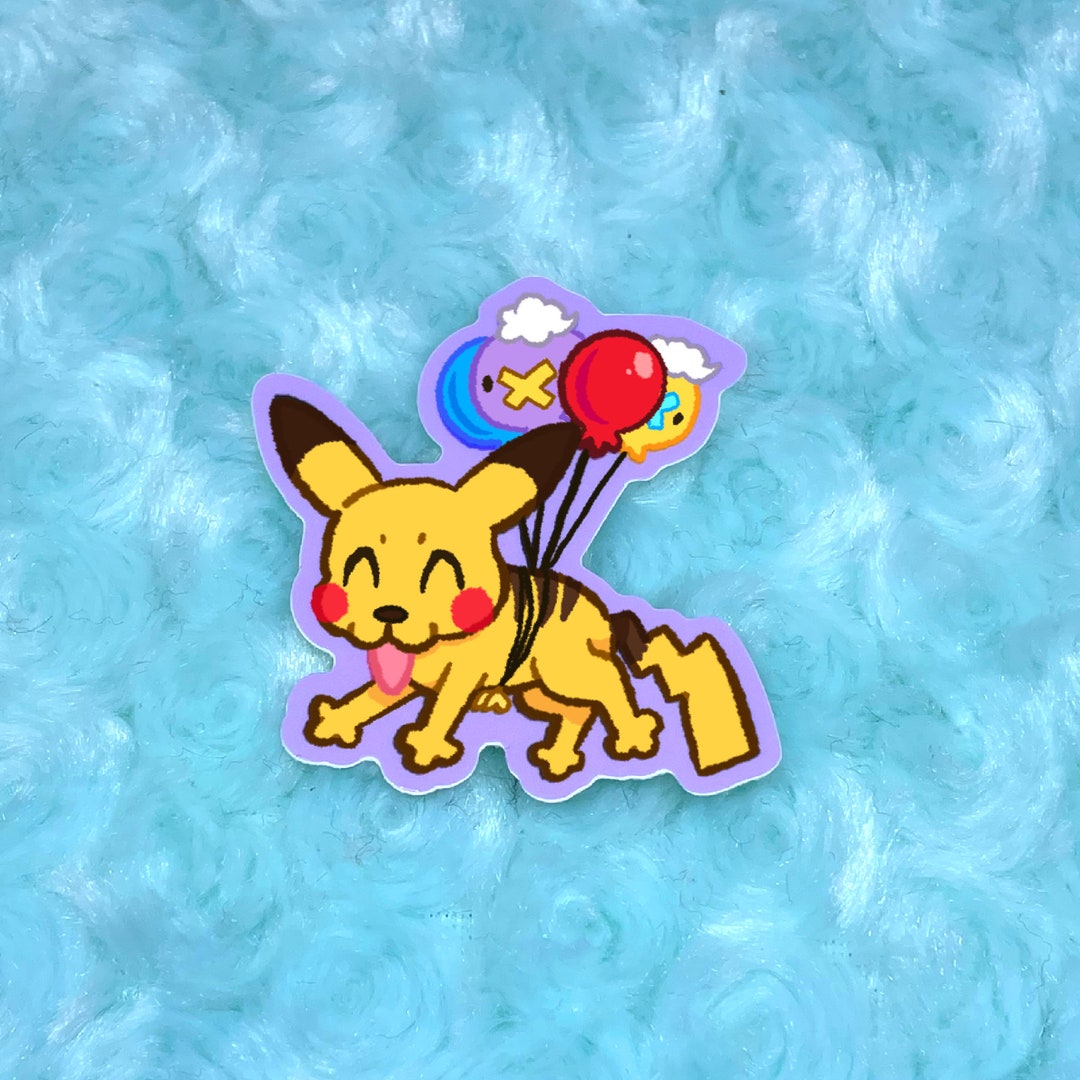 Silly Goofy Original Pika Poke Sticker Pikachu Inspired - Etsy