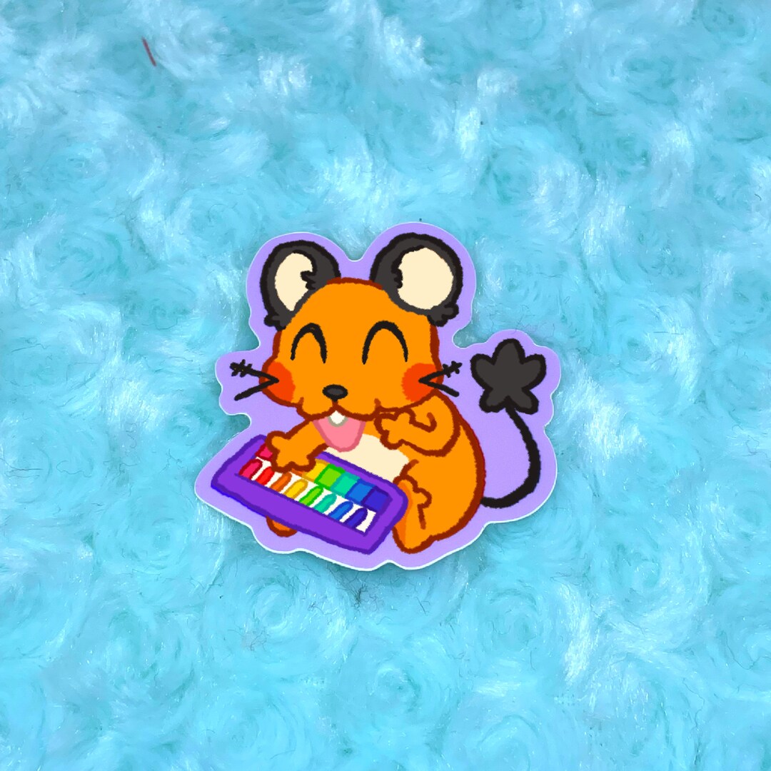 Silly Goofy Orange Pika Poke Sticker Dedenne Inspired - Etsy