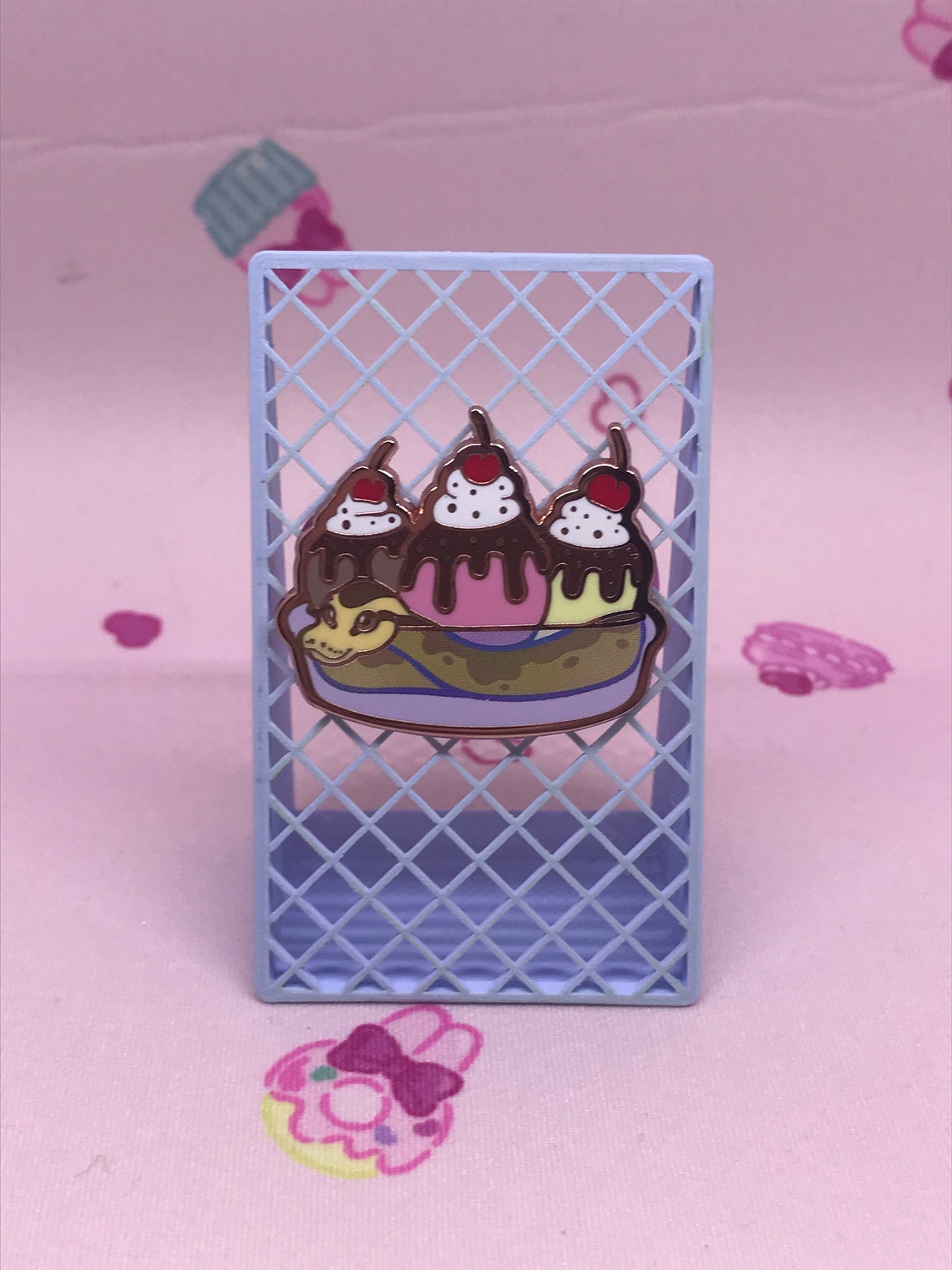 Banana Split Snake Enamel Pin | Etsy