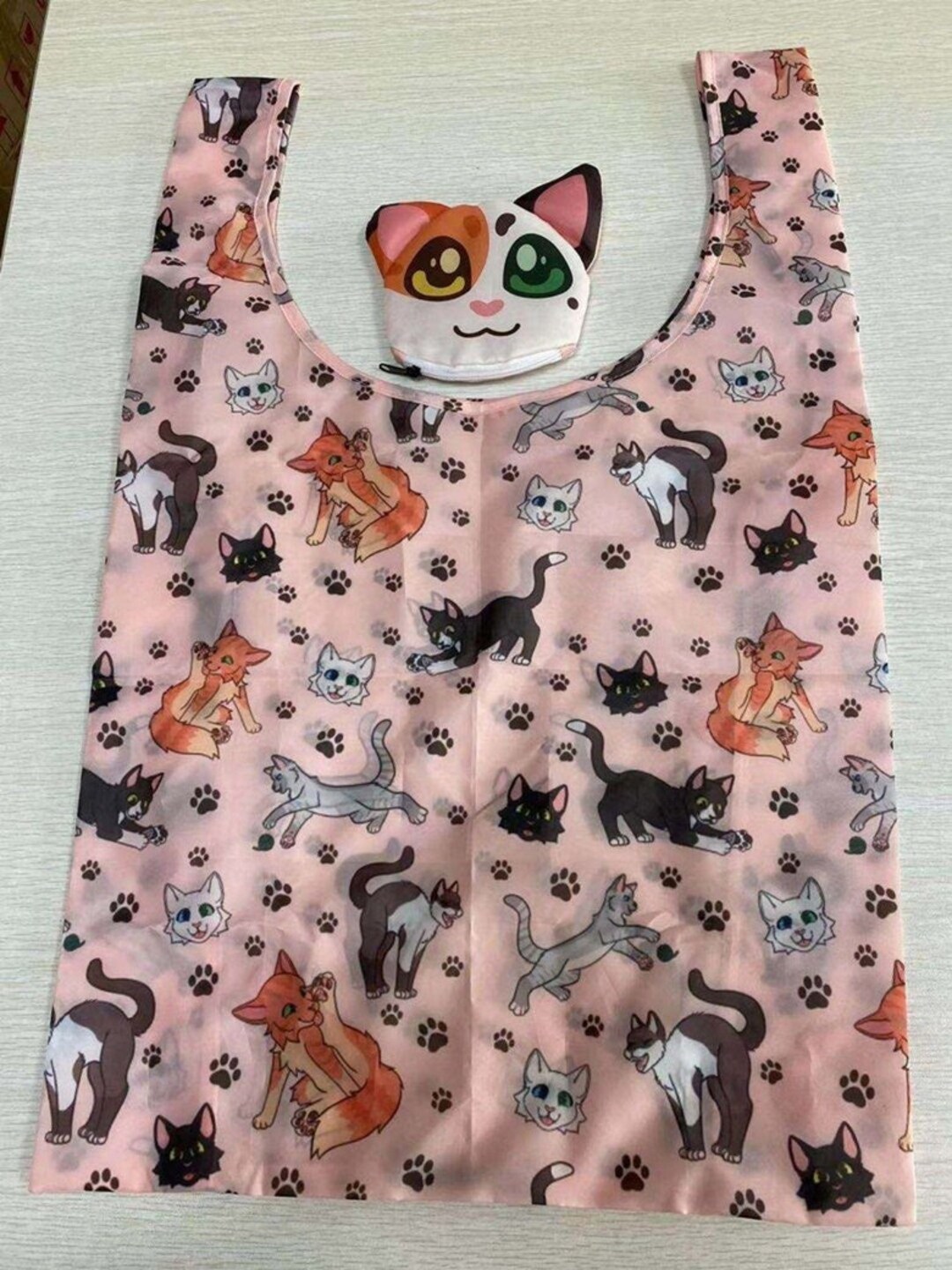 Reusable Cat Grocery Bag - Etsy