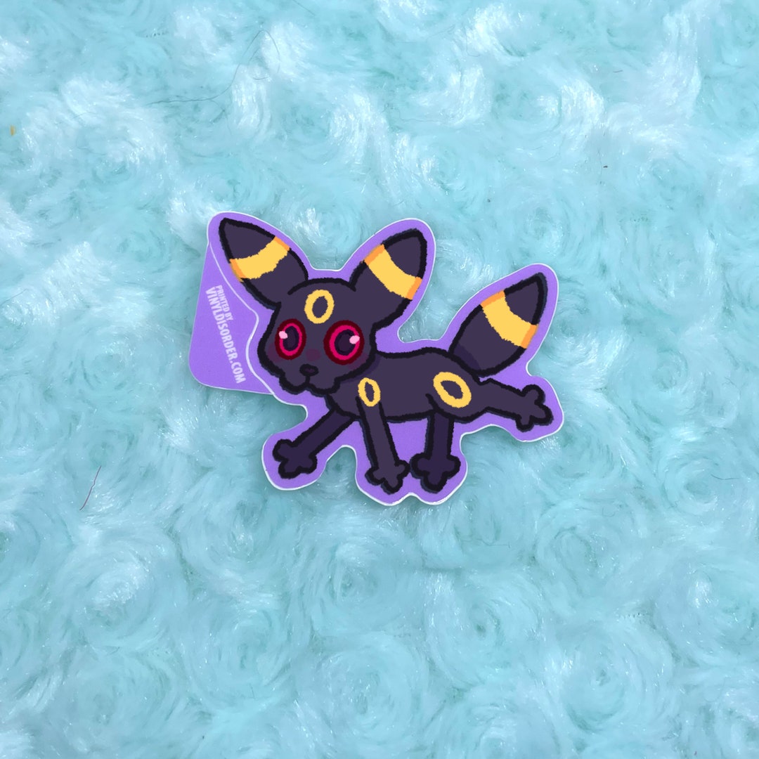 Silly Goofy Dark Fox Poke Sticker Umbreon Inspired - Etsy