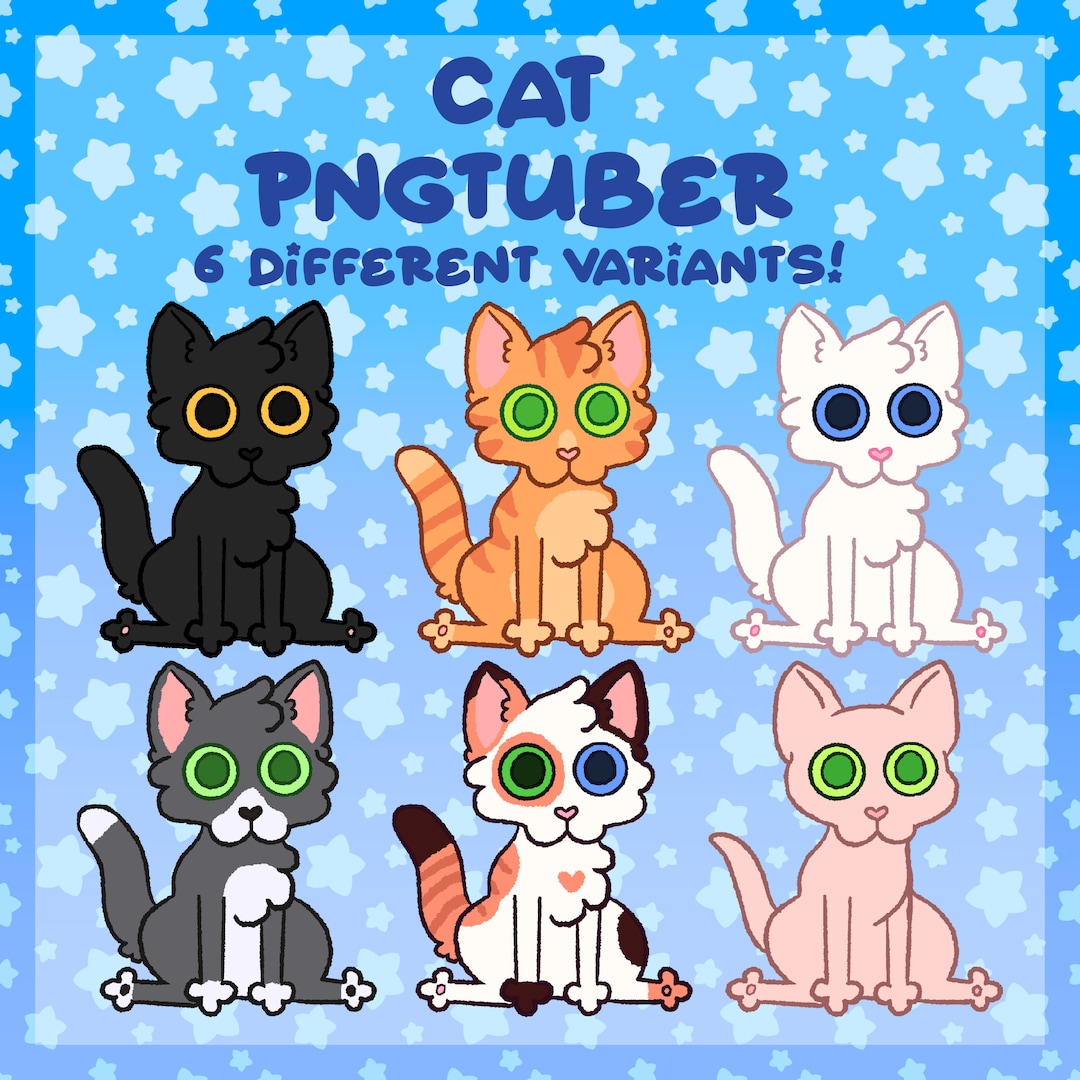 Cat Pngtuber - 6 Variants - Stream Assets - Etsy
