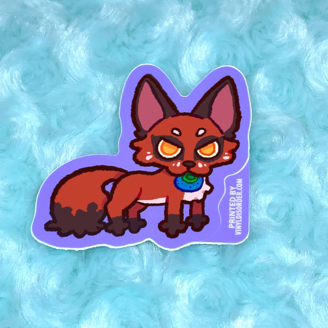 Silly Goofy Thief Fox Poke Sticker Nickit Inspired - Etsy