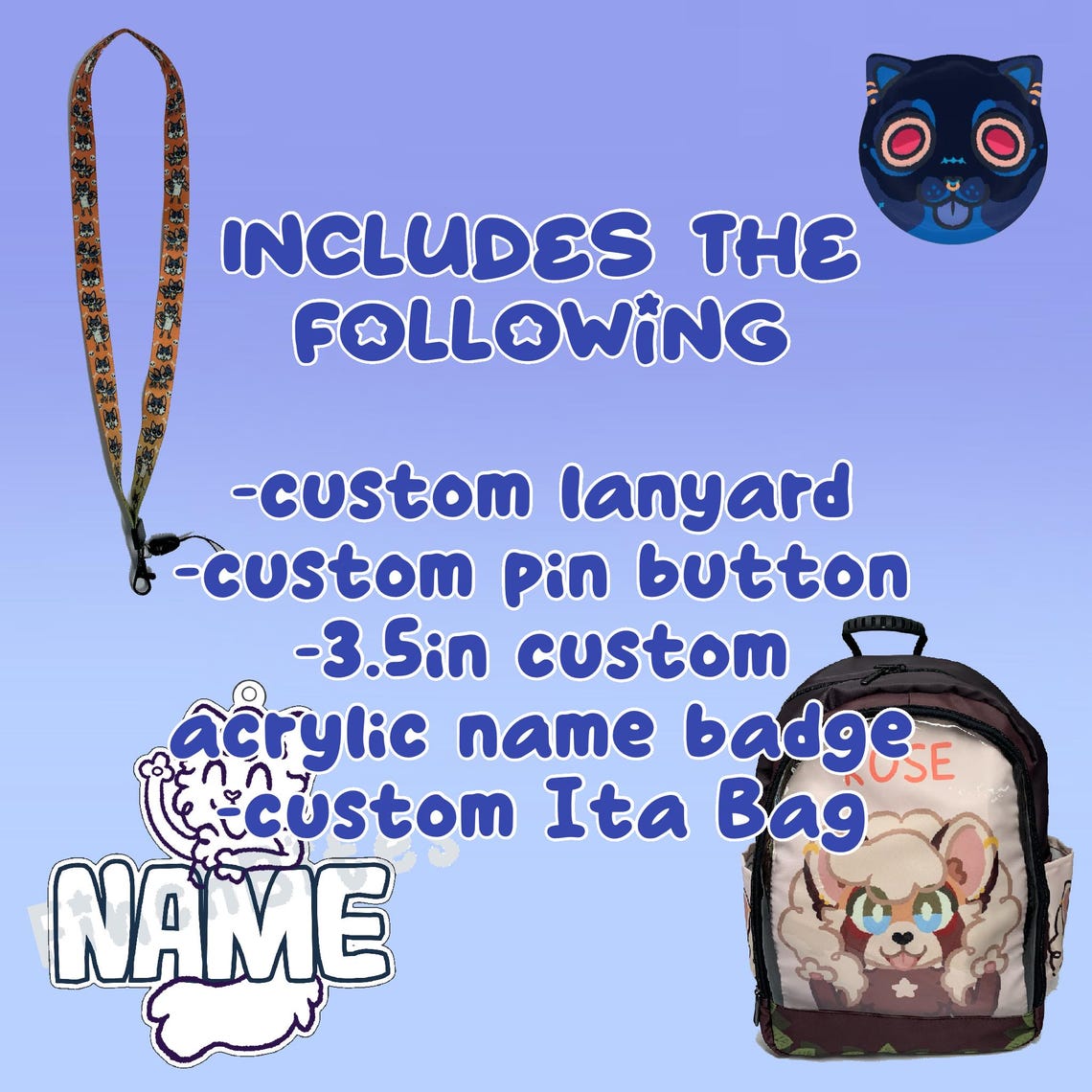 Custom Furry Con Merch Bundle - Etsy