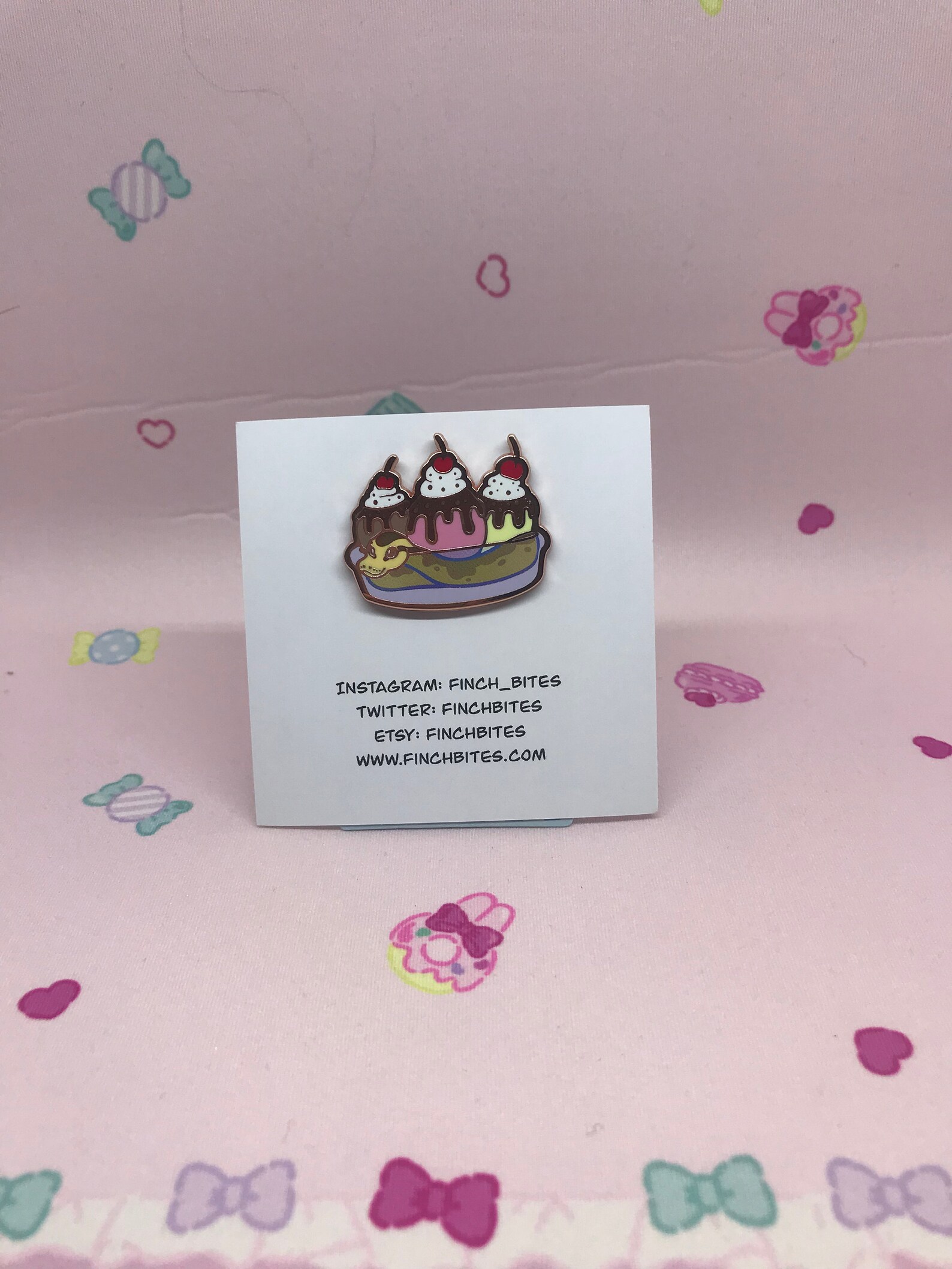 Banana Split Snake Enamel Pin | Etsy