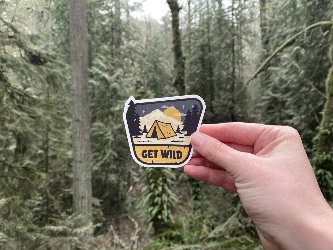 Get Wild Outdoorsy Nature Camping 3 X 2.74 Sticker - Etsy