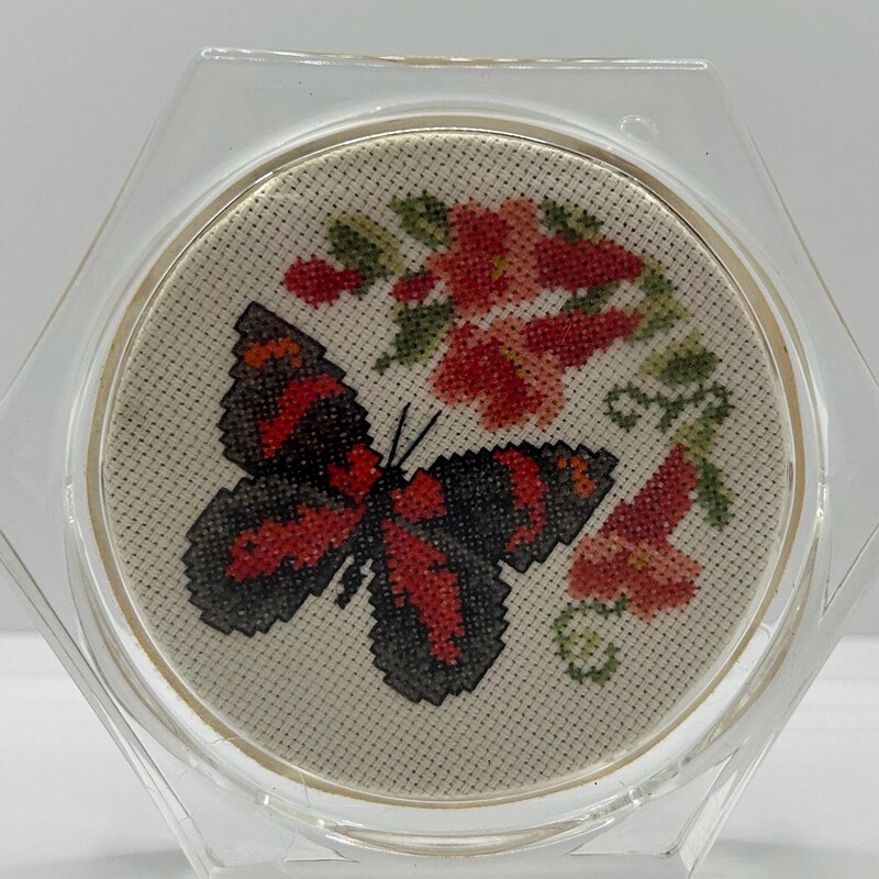 Cross Stitch Coaster - Etsy