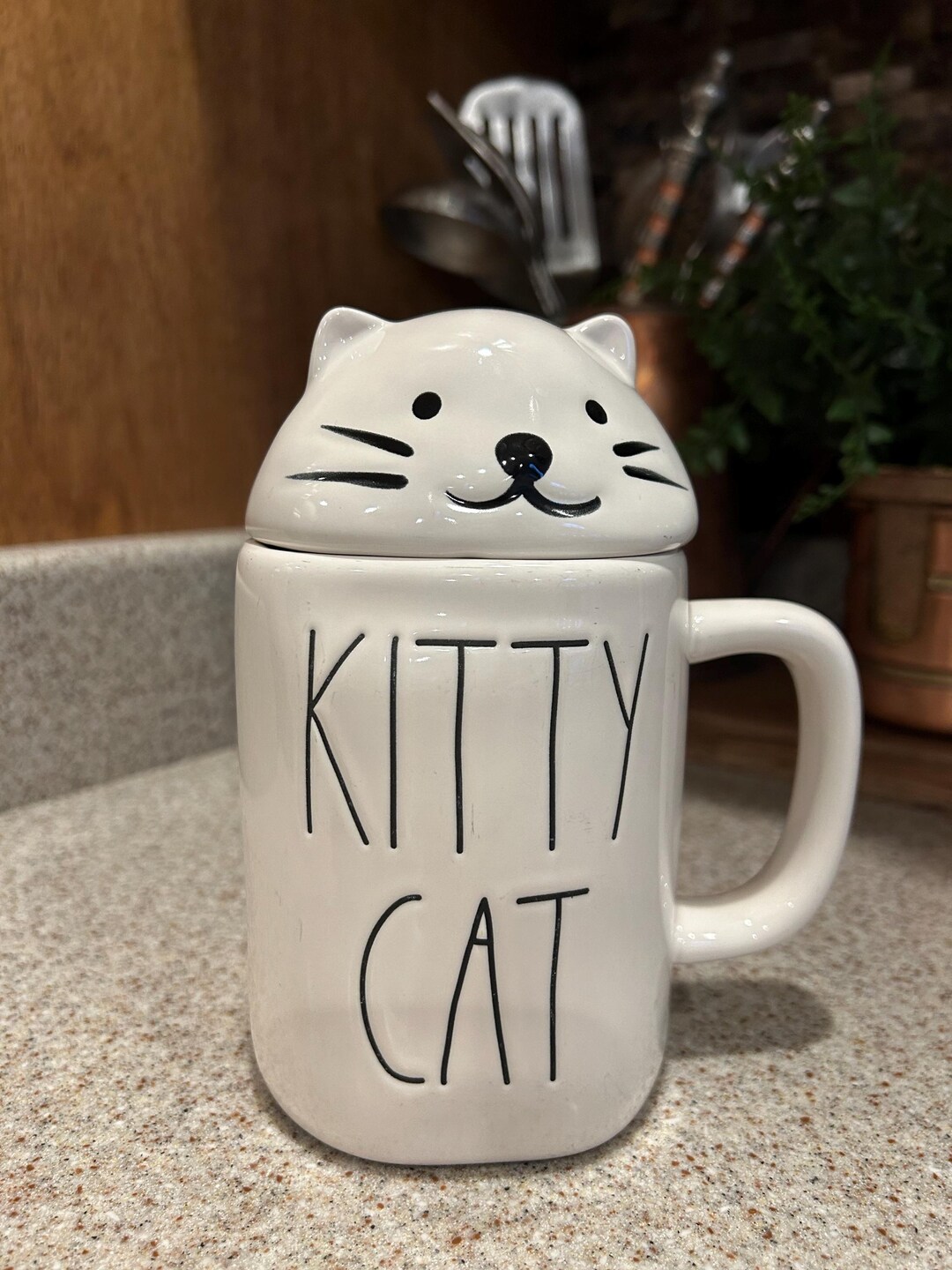 Rae Dunn Kitty Cat Artisan Collection Magenta With Ceramic Cat Lid ...