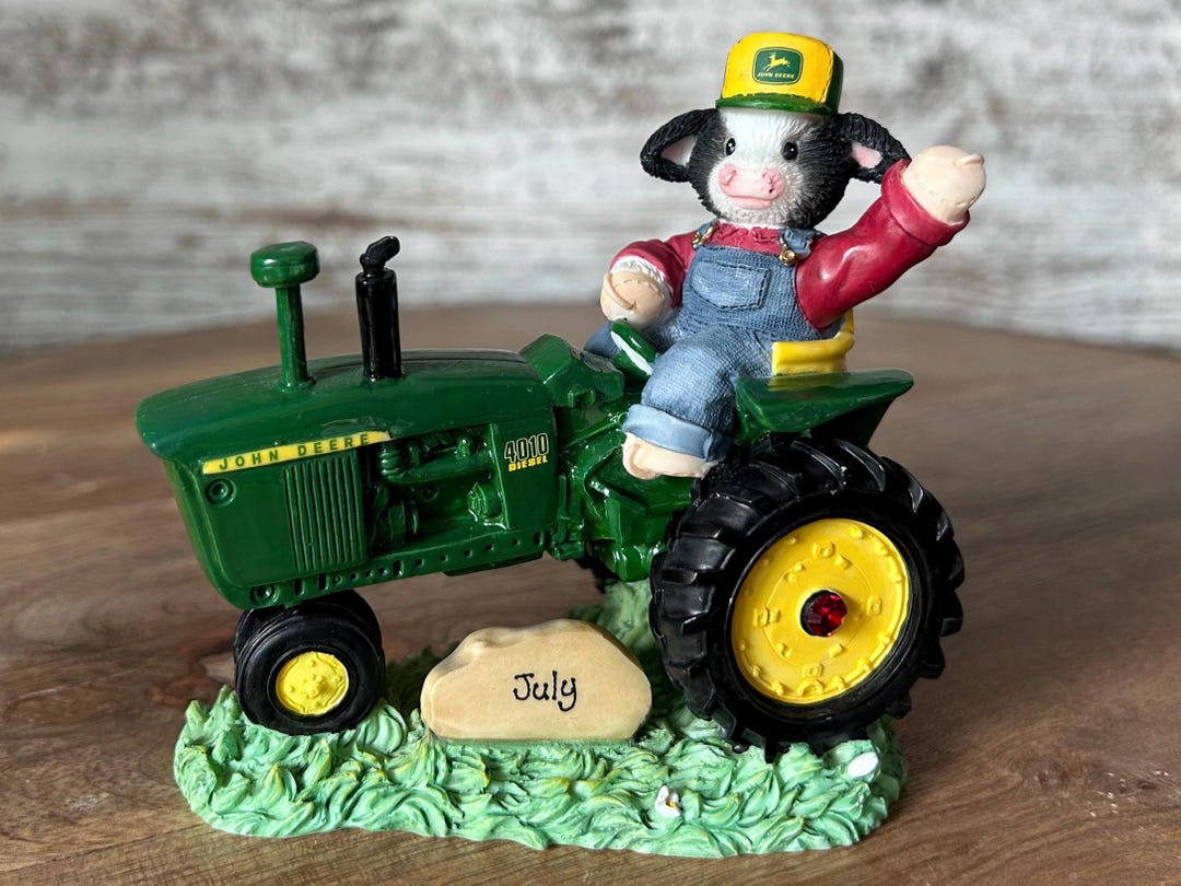 Mary's Moo Moos John Deere july With RUBY Gem 833711 Cow Figurine on ...