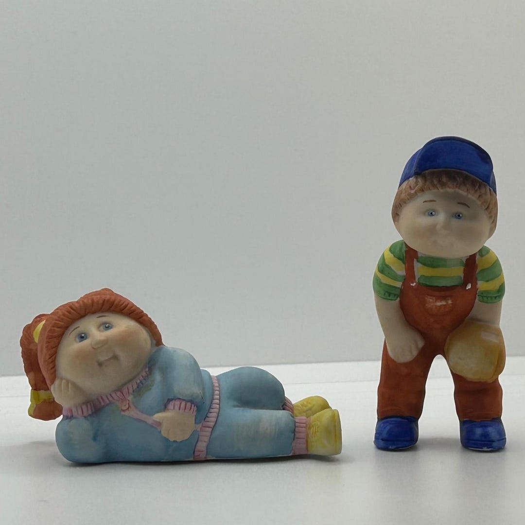 Vintage Ceramic Cabbage Patch Figurines Single or Set of 2 - Etsy