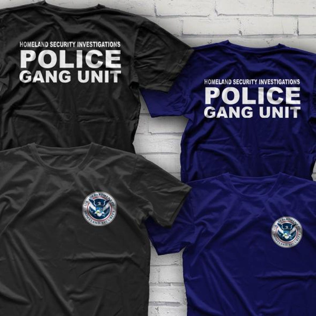Homeland Security GANG UNIT POLICE Military Swatt-shirt Size S-4XL ...