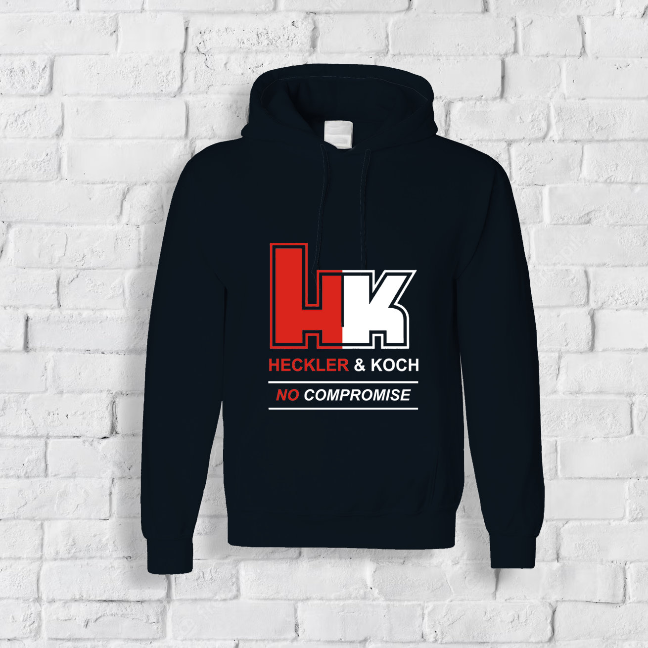 HK Heckler & Koch Gun HK45 Ruger Pistols Black Hoodie Sweat Shirt Size ...