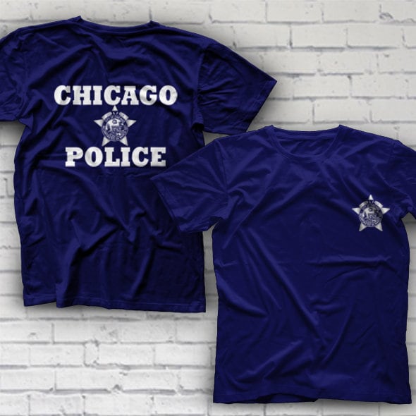 CPD Chicago Police Department Fire Department Military T-shirt Size S ...